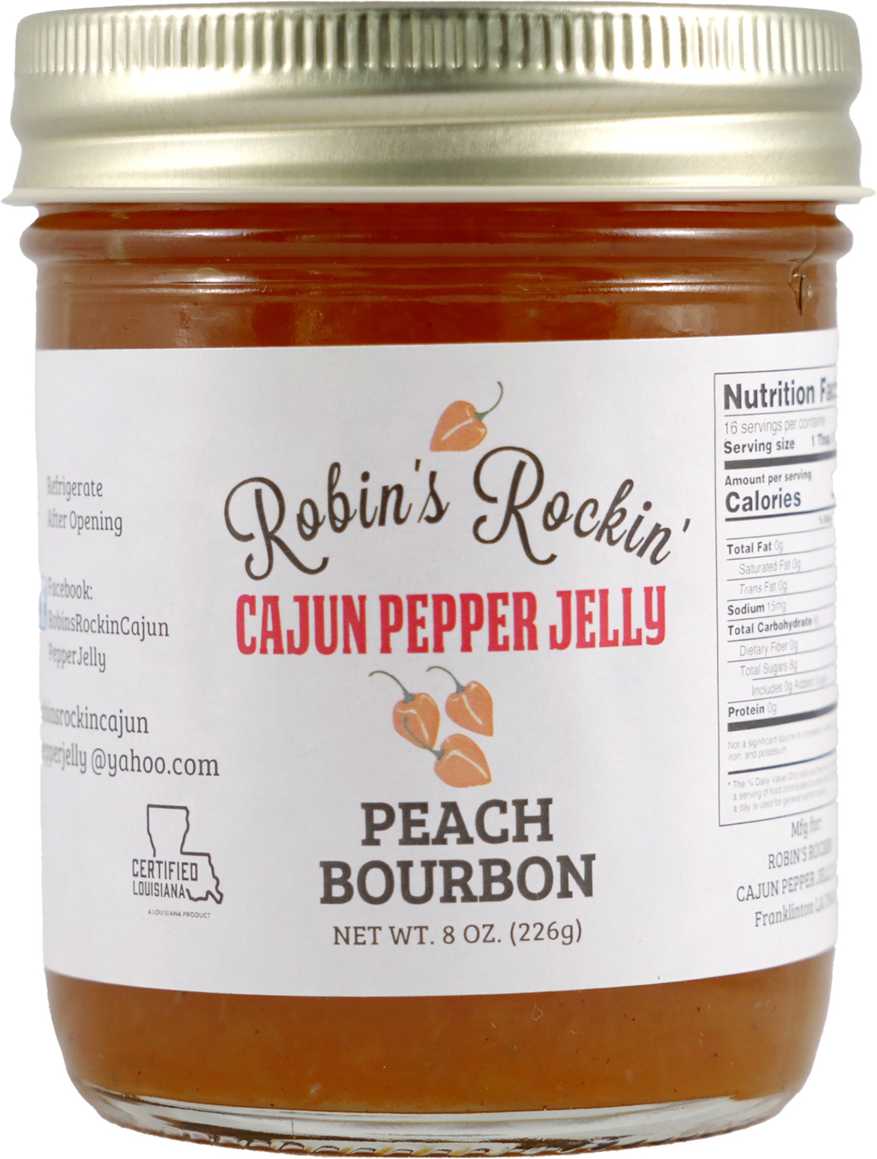 Peach Bourbon – Robin's Rockin' Cajun Pepper Jelly